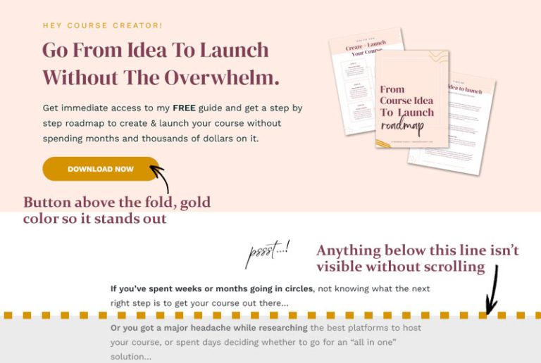 How to increase your landing page conversion rate - Dreaming Sunday
